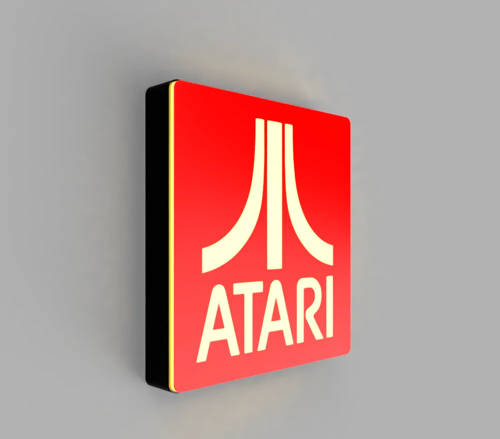 Atari Logo Lightbox - Led Lamp by Valda3D - MakerWorld