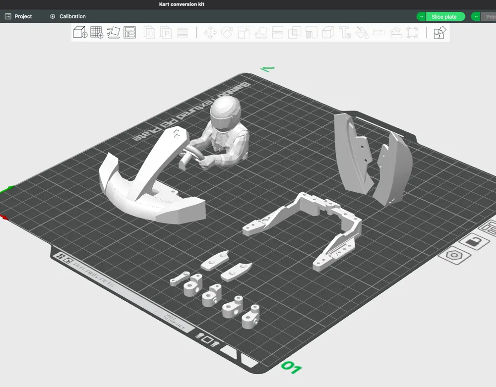 Go Kart Conversion Kit for the OBZ 1/28 RC car - Free 3D Print Model ...