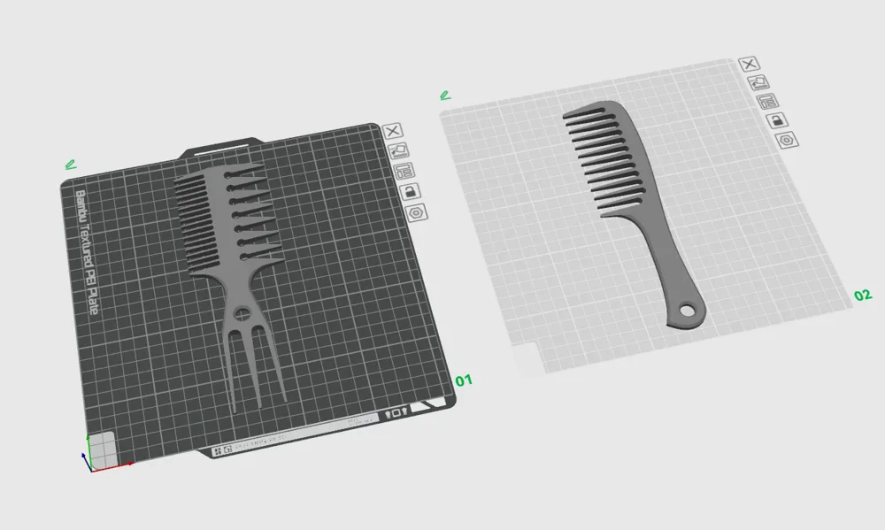 Hair styling comb, 2 version - Free 3D Print Model - MakerWorld