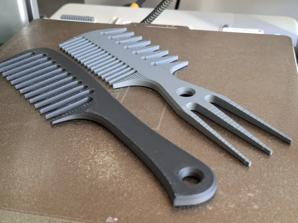 Hair styling comb, 2 version - Free 3D Print Model - MakerWorld