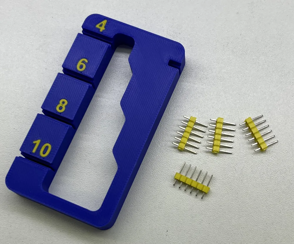 Pin header snapping jig by Jonathan Oxer MakerWorld: Download Free 3D ...