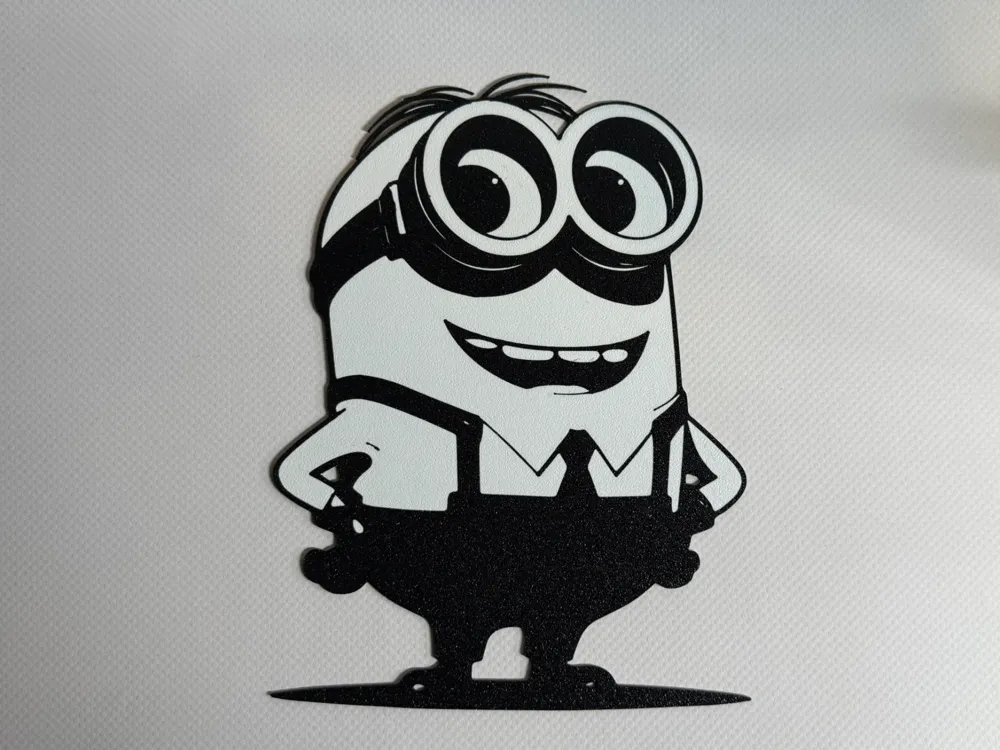 minion wall art black and white by Mysstra hueforge 3Dart MakerWorld ...