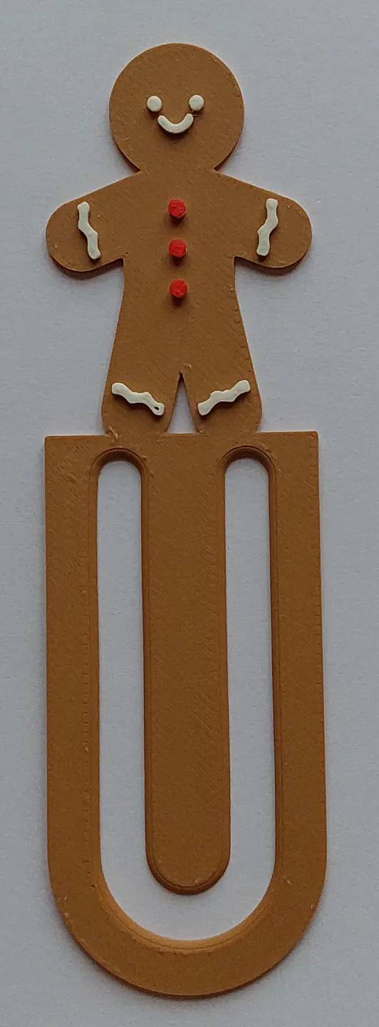 Gingerbread Man Bookmark (AMS ready) by swiss.3dprinter - MakerWorld
