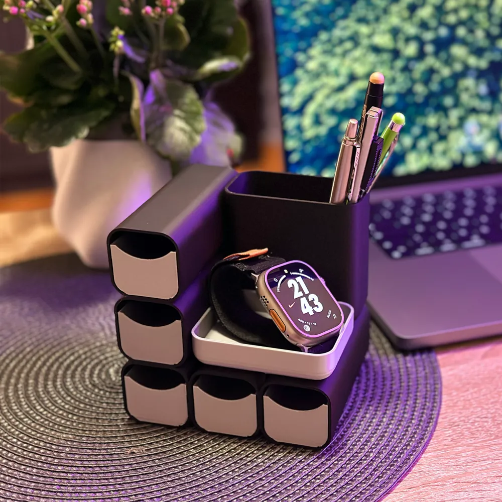 Retro Style Desk Organizer by Mario3D - MakerWorld