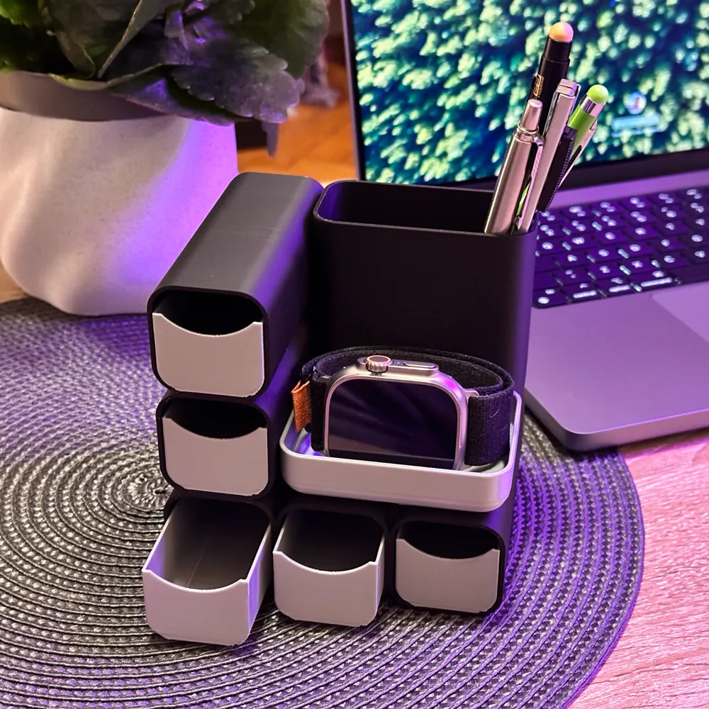 Retro Style Desk Organizer by Mario3D - MakerWorld