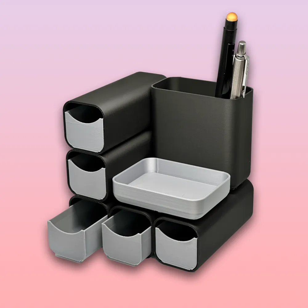 Retro Style Desk Organizer by Mario3D - MakerWorld