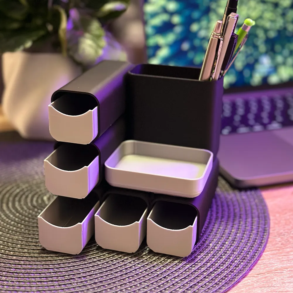 Retro Style Desk Organizer by Mario3D - MakerWorld