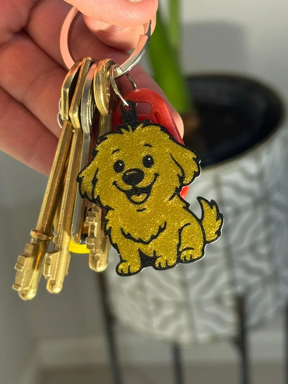 Golden Retriever Keychain - Free 3D Print Model - MakerWorld