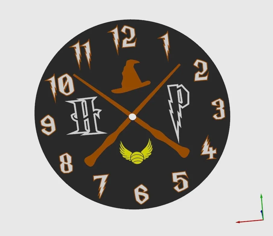 Harry Potter wall clock by alisedemcenko - MakerWorld