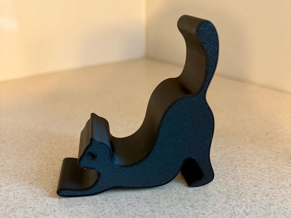 Cat-shaped phone holder V1 - Free 3D Print Model - MakerWorld