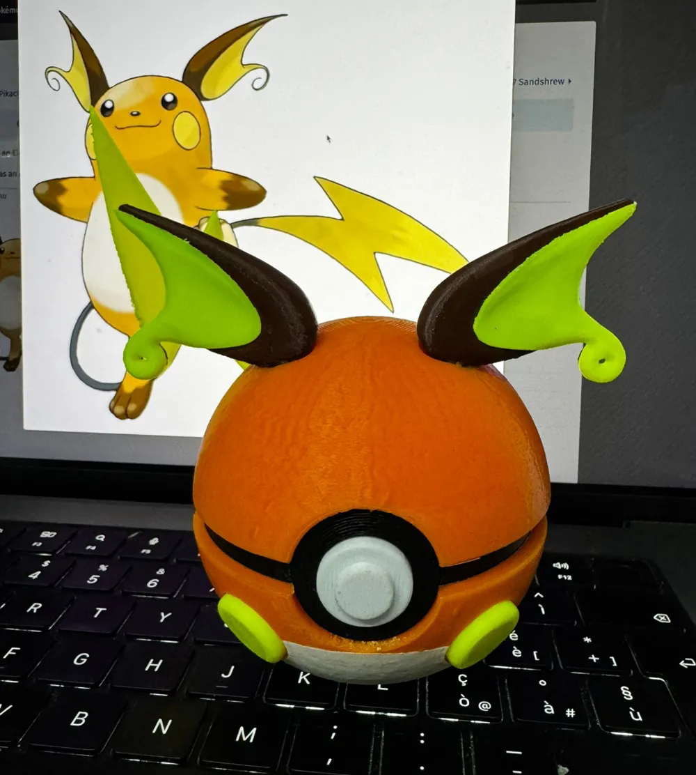 Pokeball Raichu by 3dlabprinters MakerWorld: Download Free 3D Models