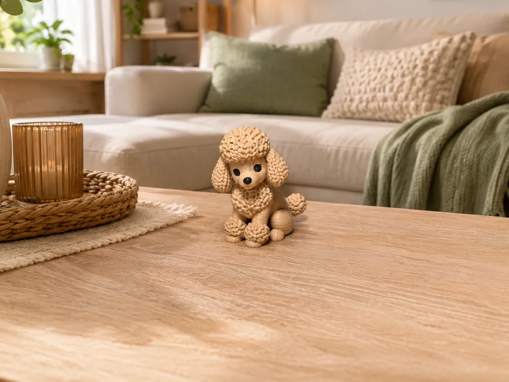 Knitted Poodle - Free 3D Print Model - MakerWorld