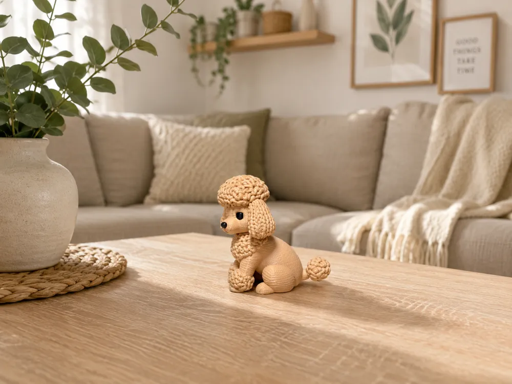 Knitted Poodle - Free 3D Print Model - MakerWorld