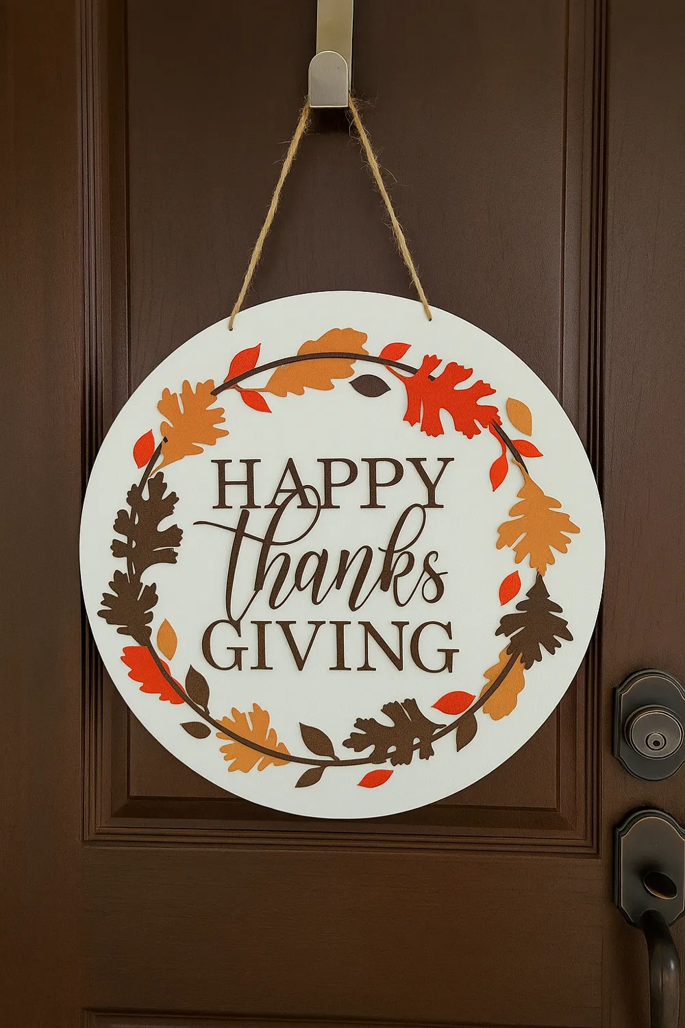 Happy Thanksgiving Door Sign - Free 3D Print Model - MakerWorld