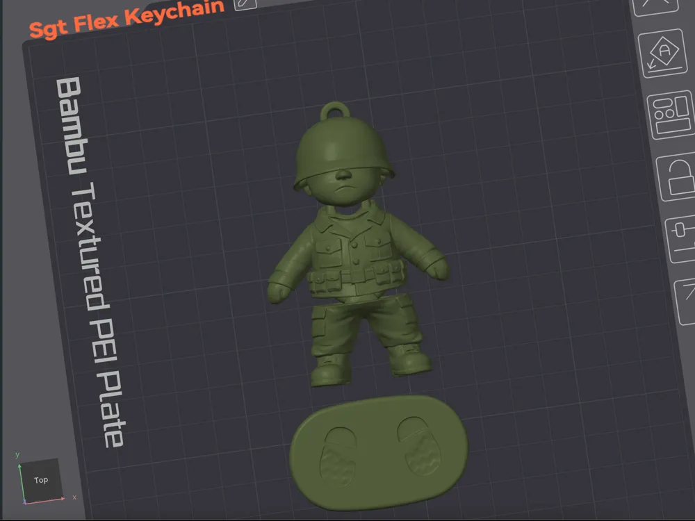 Sgt Flex Green Army Man Flexi & Keychain - Free 3D Print Model - MakerWorld