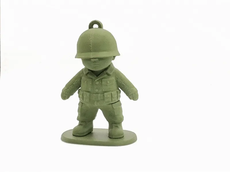 Sgt Flex Green Army Man Flexi & Keychain - Free 3D Print Model - MakerWorld