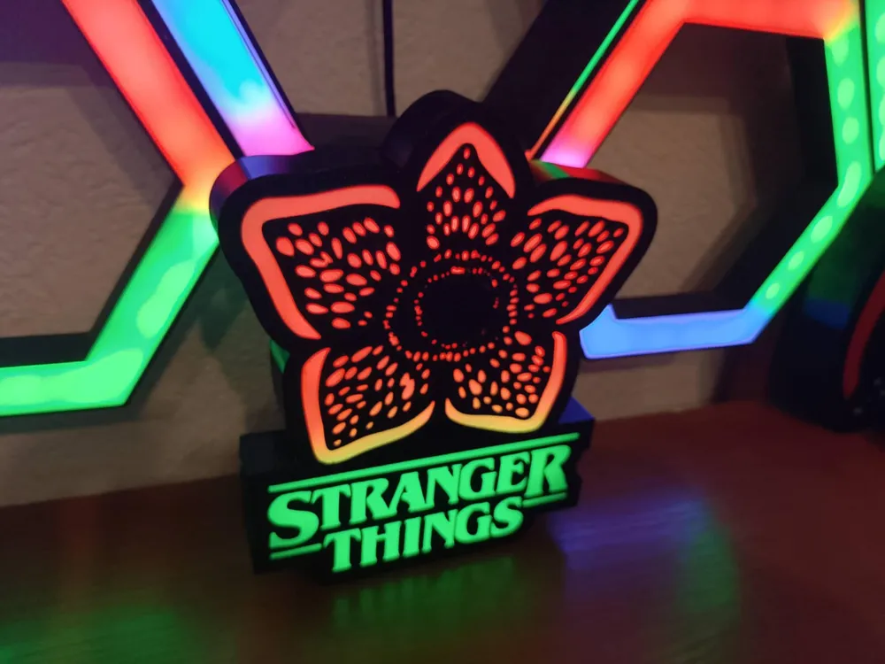 Stranger Things Inspired Demogorgon RGB LED Lamp - Free 3D Print Model ...