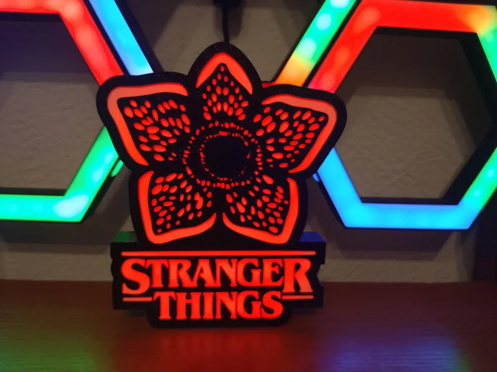 Stranger Things Inspired Demogorgon RGB LED Lamp - Free 3D Print Model ...