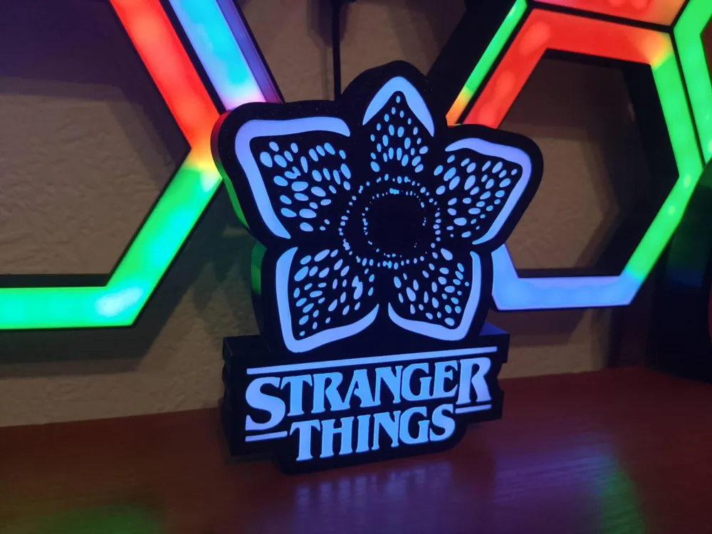 Stranger Things Inspired Demogorgon RGB LED Lamp - Free 3D Print Model ...