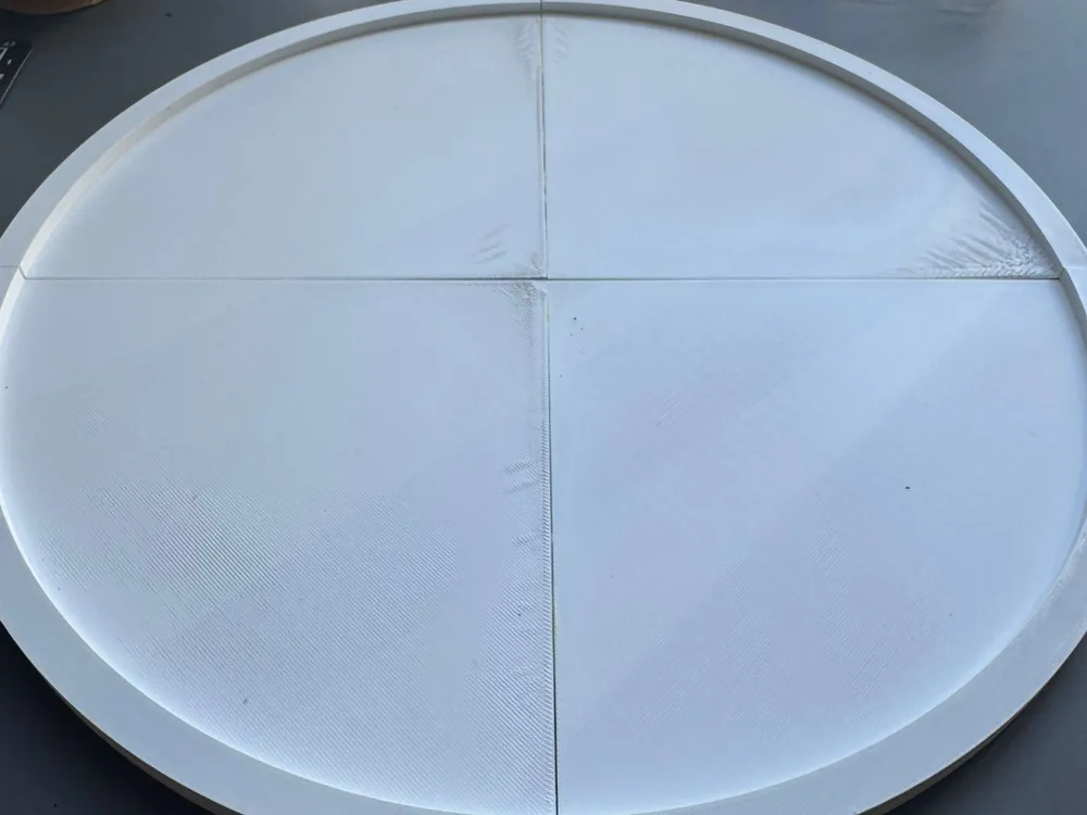 Simple plate cut in 4 (30cm) - Free 3D Print Model - MakerWorld