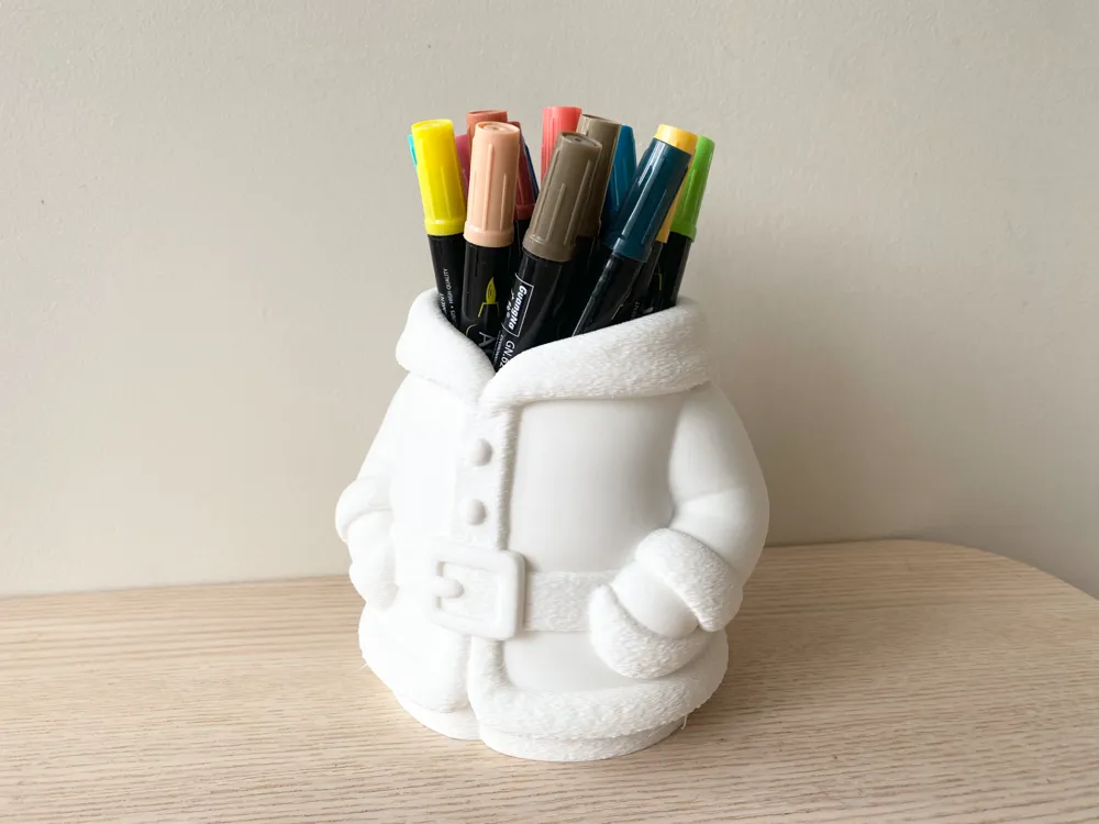 Santa Claus Pen Holder with Plush Surface(Q_Craft) by Q_Craft ...
