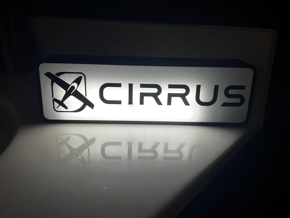 Cirrus Aircraft Logo Light Box by michaelwjerome - MakerWorld