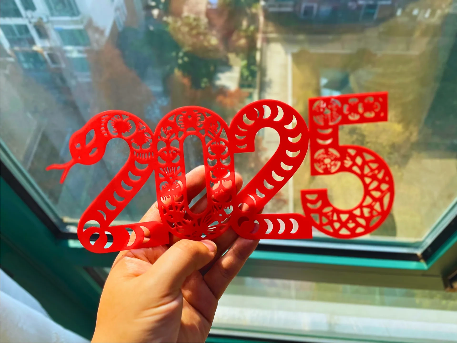 2025 Year of the Snake New Year Paper-Cut Window Decoration by user ...