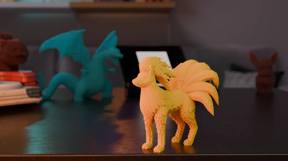 Pixel Style 8bit Ninetales Pokemon by theStonefox MakerWorld: Download ...