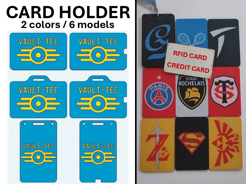 Card holder - FALLOUT - 1 - Free 3D Print Model - MakerWorld