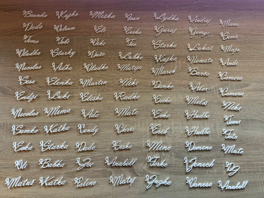 Glass name tags - Free 3D Print Model - MakerWorld