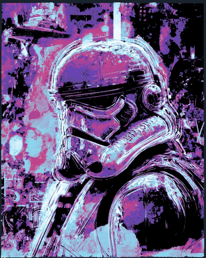 HueForge Stormtrooper Neon Cyberpunk Style by ZGremlin - MakerWorld