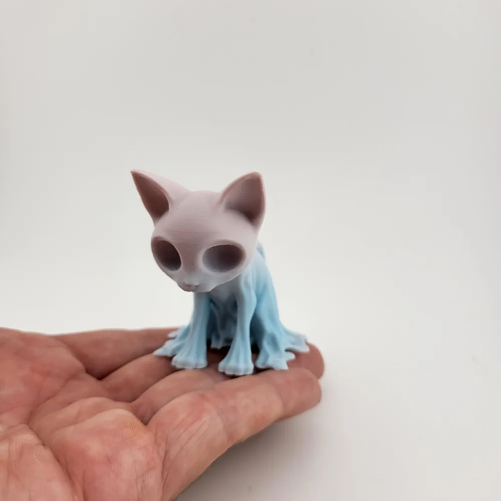 Cute Ghost Cat Halloween Figurine Kawaii Decor - Free 3D Print Model ...