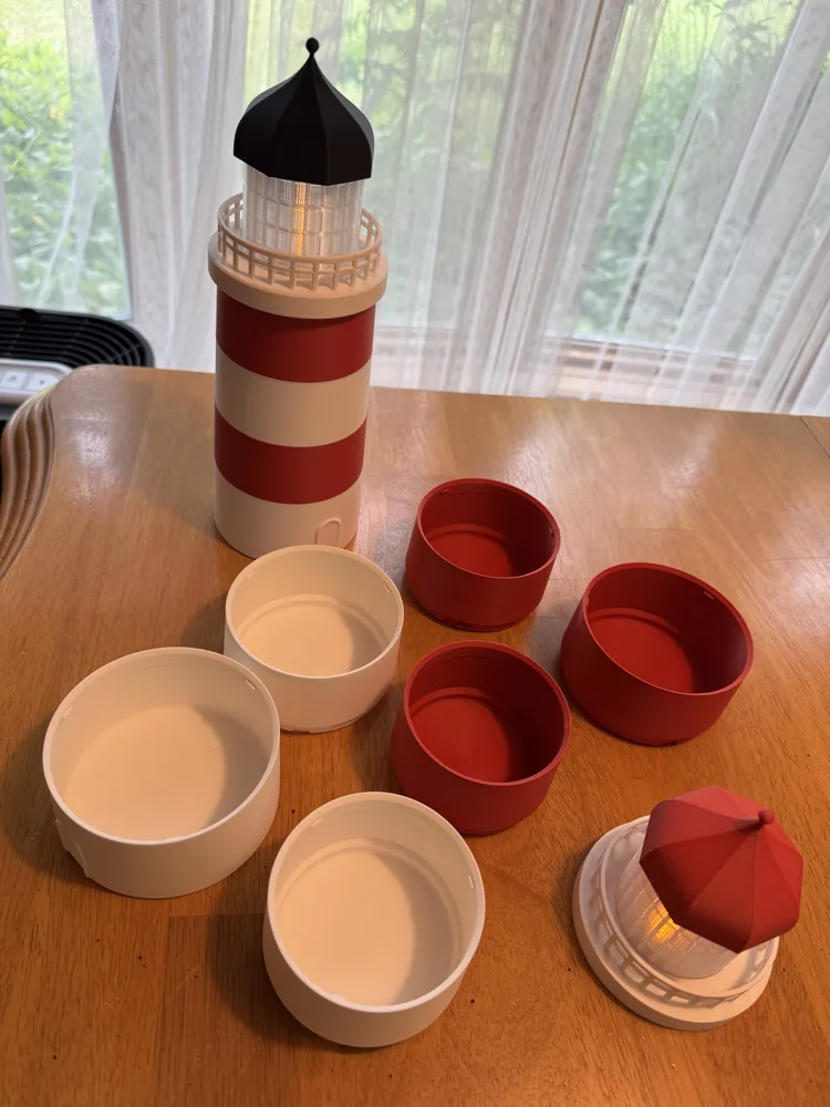 Lighthouse night light with storage by Anko MakerWorld: Download Free ...