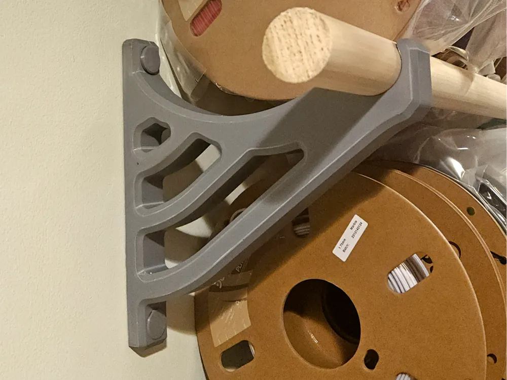 Filament shelf storage brackets - single 1.25" rod Remixed by ...