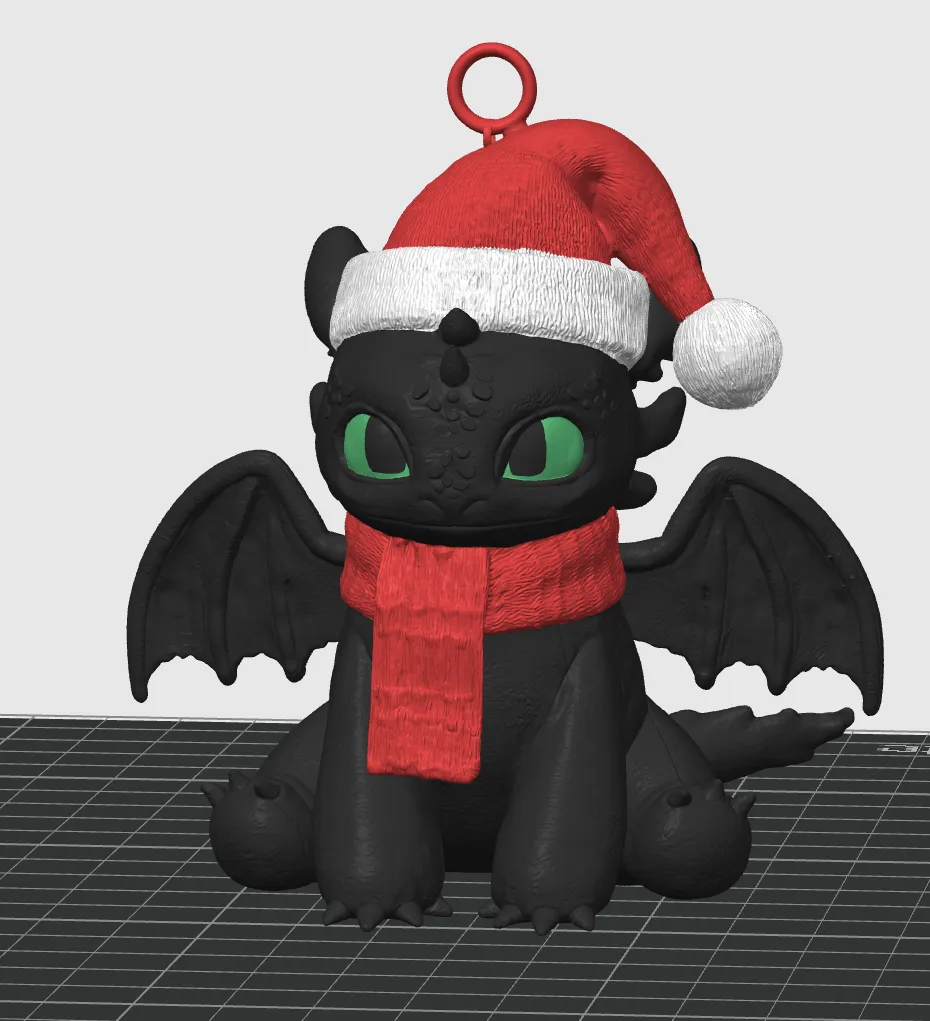 Christmas Toothless Ornament by Dommivat MakerWorld: Download Free 3D ...