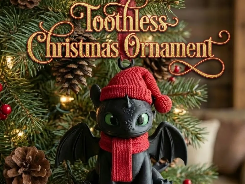 Christmas Toothless Ornament by Dommivat MakerWorld: Download Free 3D ...