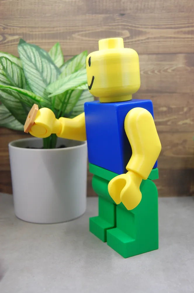 Classic Noob-Style Brick Figure (500% Scale) - Free 3D Print Model ...