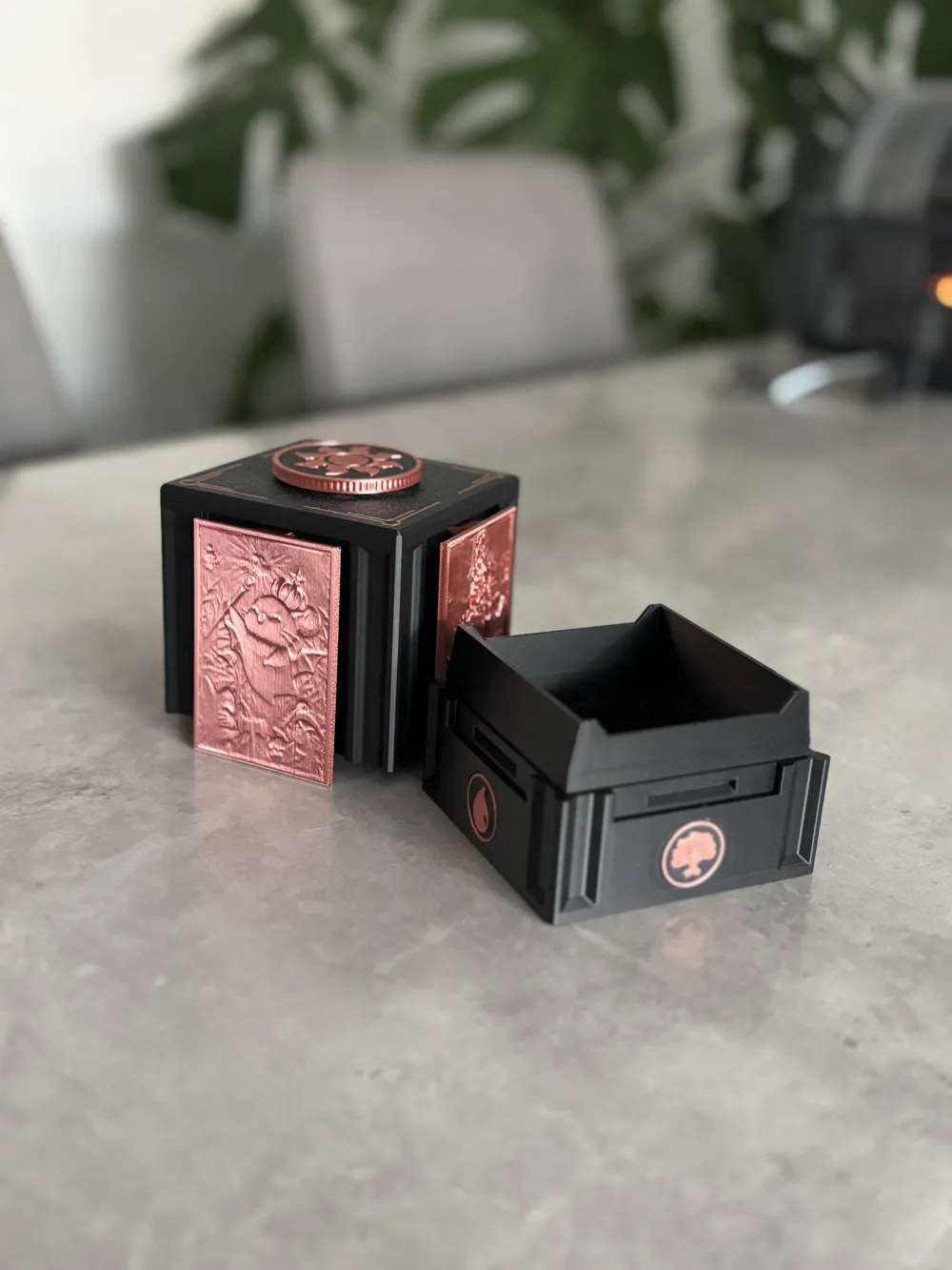 Deck Box with Sliding Panel Lock (MTG Commander) - Free 3D Print Model ...