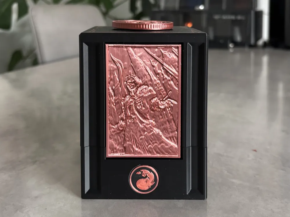 Deck Box with Sliding Panel Lock (MTG Commander) - Free 3D Print Model ...