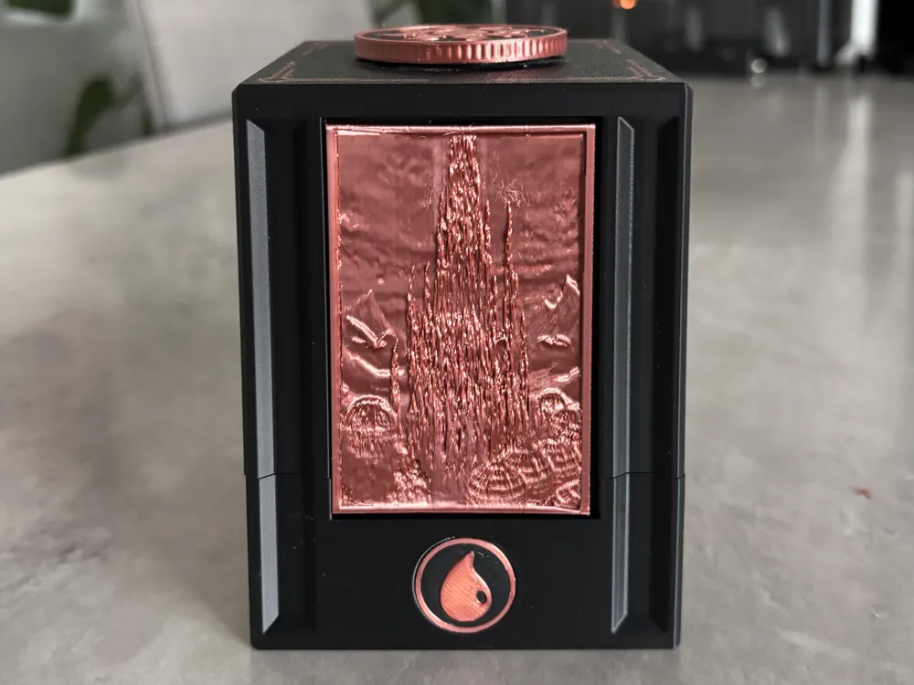 Deck Box with Sliding Panel Lock (MTG Commander) - Free 3D Print Model ...