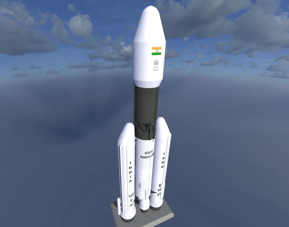 ISRO GSLV Chandrayaan 2 - Free 3D Print Model - MakerWorld