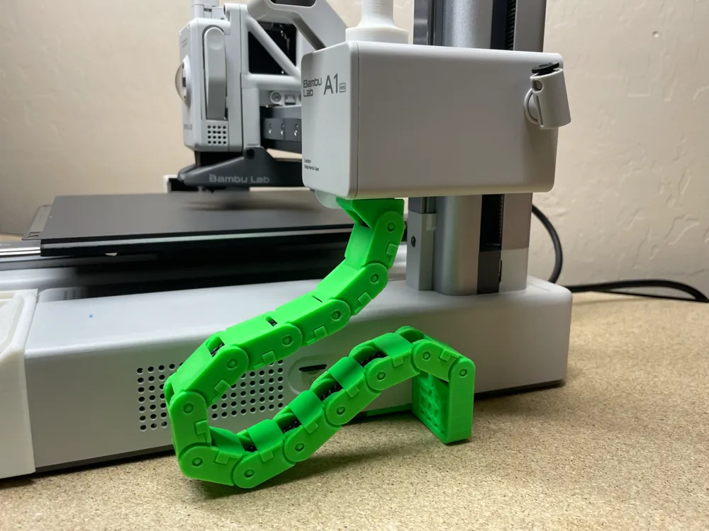 A1 mini Print-in-Place Side Drag Chain by Andrew MakerWorld: Download Free 3D Models