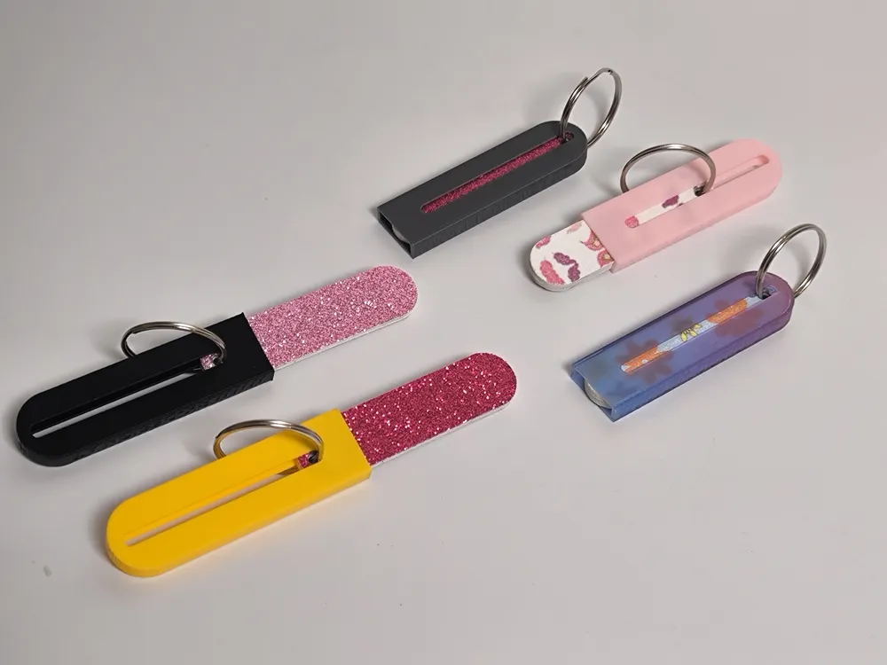 Sliding Nail File Keychain - Free 3D Print Model - MakerWorld