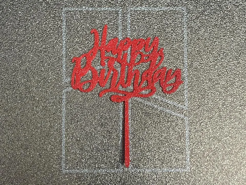 happy birthday cake topper - Free 3D Print Model - MakerWorld