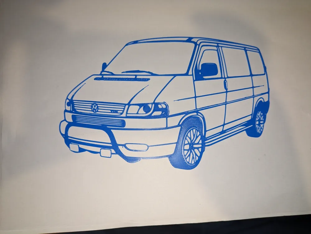 VW T4 silhouette wall art by cruse2382 - MakerWorld