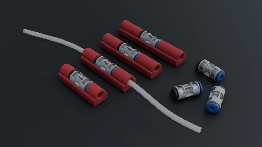 PTFE Coupler Guide / Anti-Bend & Quick-Release - Free 3D Print Model ...