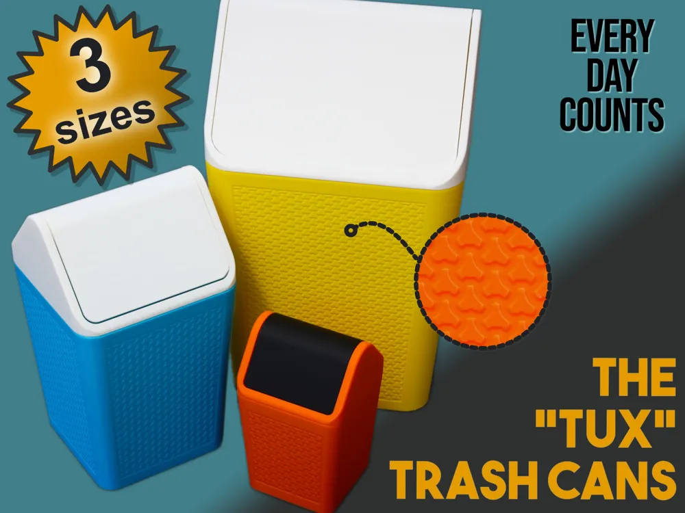 The "Tux" Trash Can Family by Every Day Counts - MakerWorld