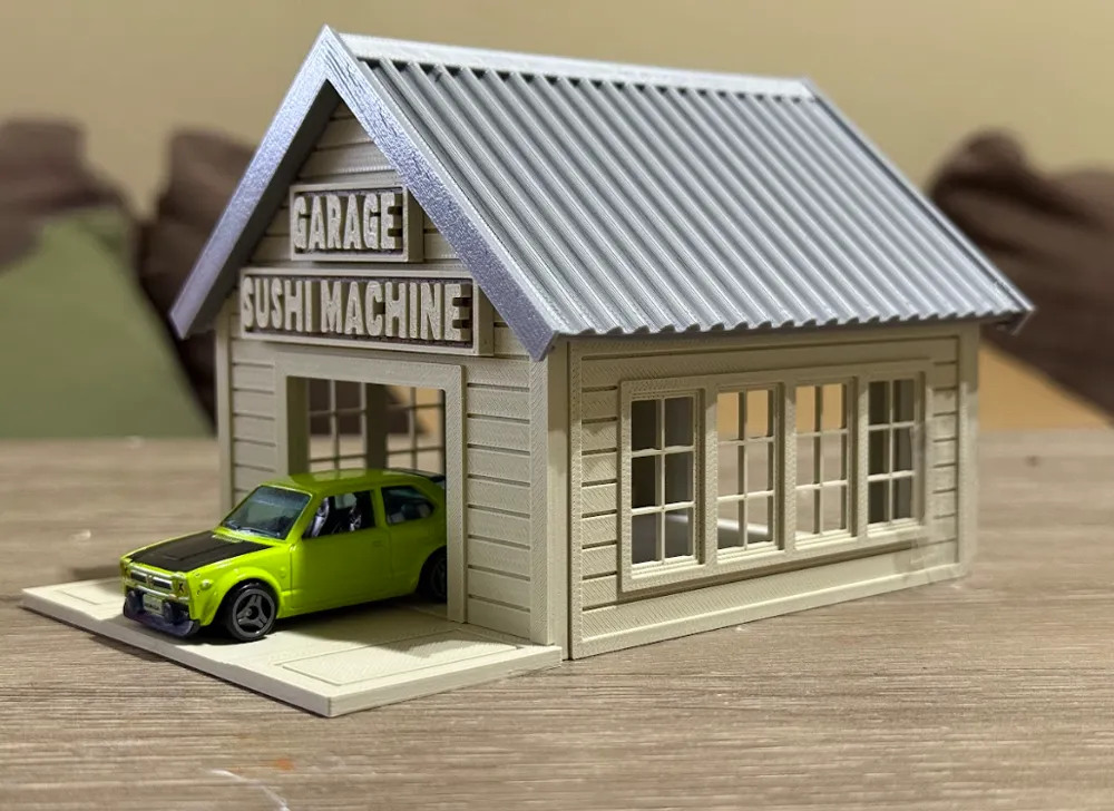 1:64 and 1:160 Sushi Machine Garage Diorama - Free 3D Print Model ...