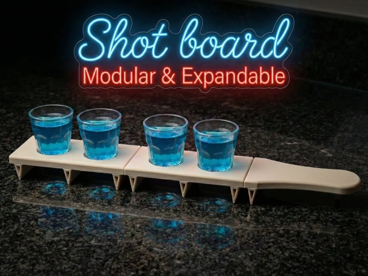 Shot Board: Modular & Expandable Serving System - Free 3D Print Model ...