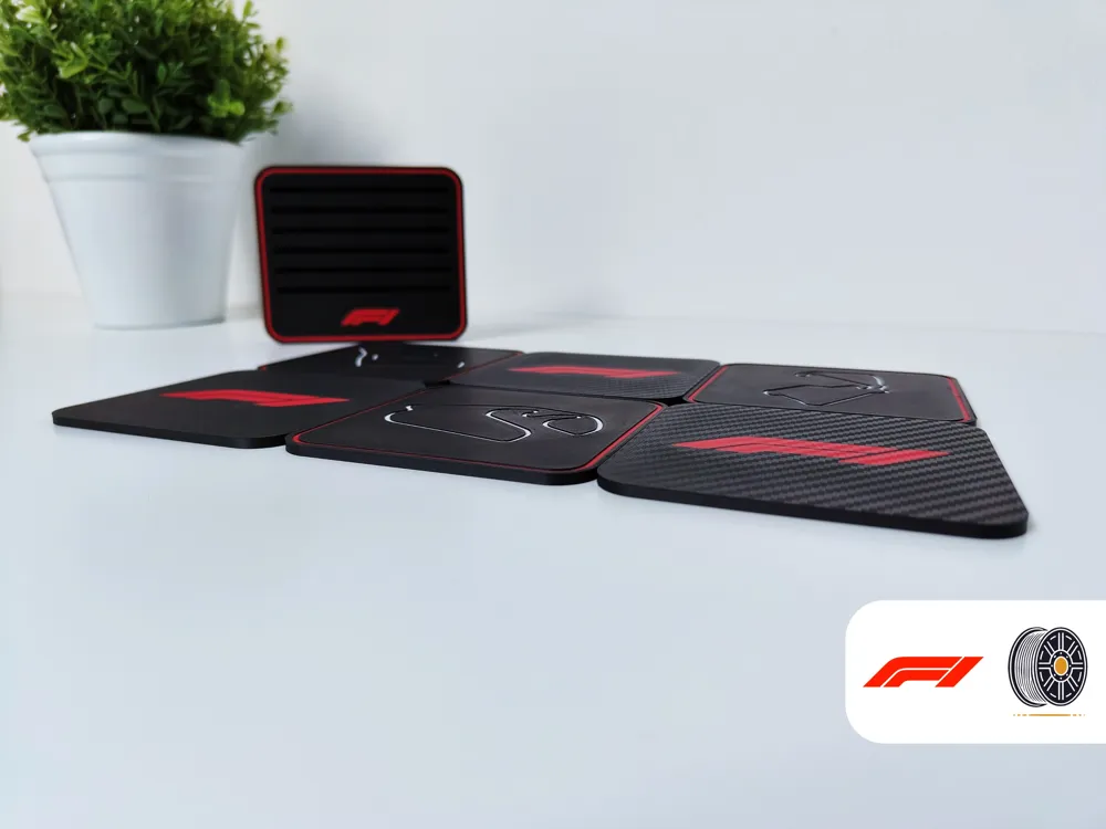 Formula 1 Circuit Coaster Set | 6 Iconic Circuits by Mike.stl ...
